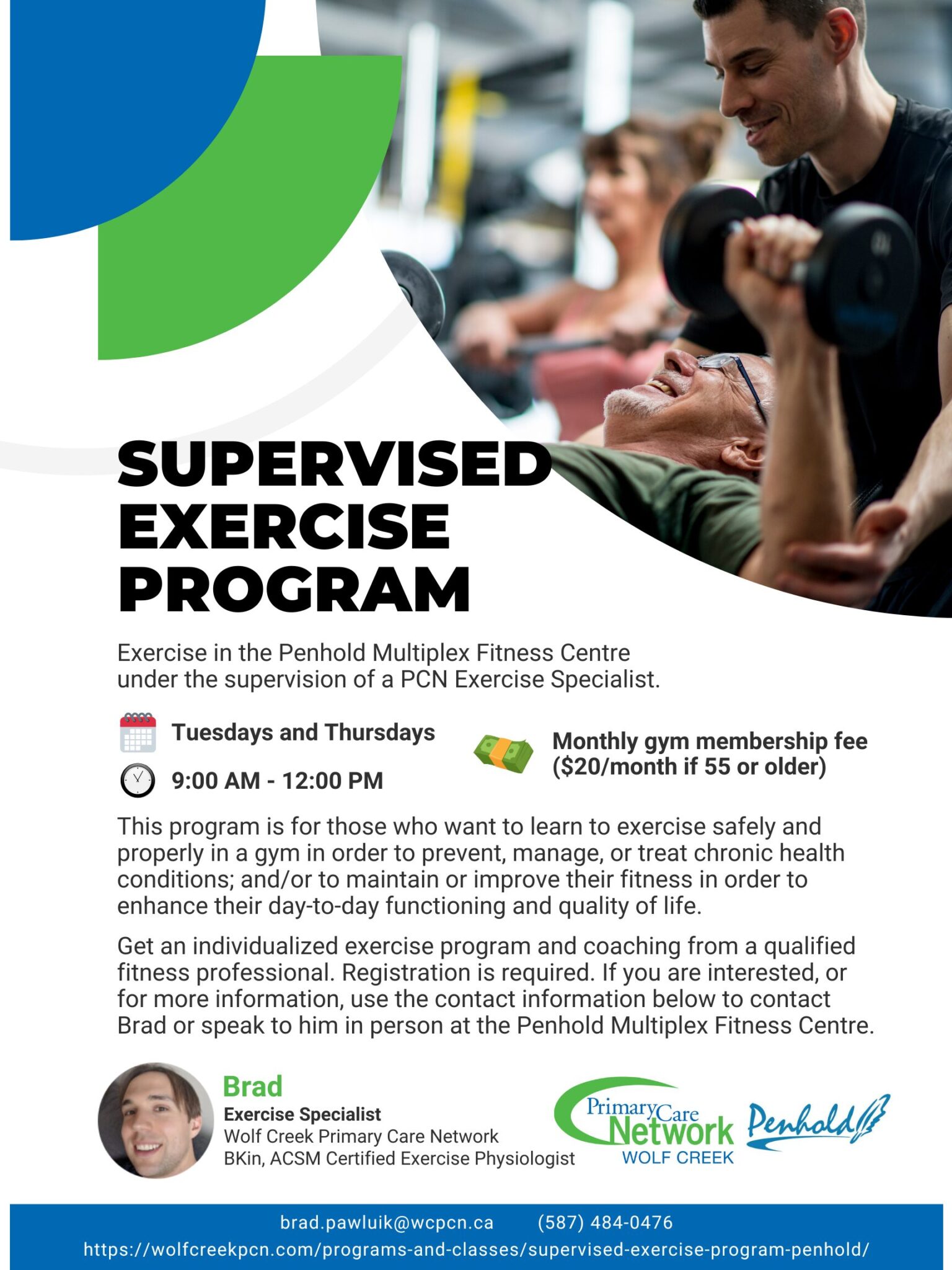 Supervised Exercise Program – Penhold – Wolf Creek PCN